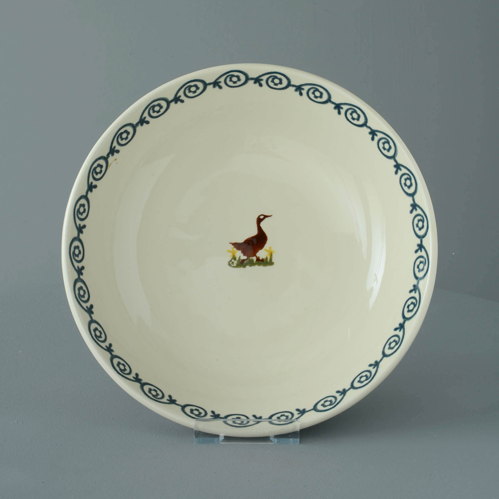 Serving Dish Round Large Duck Brixton Pottery Serving Dish Round Large Duck Brixton Pottery